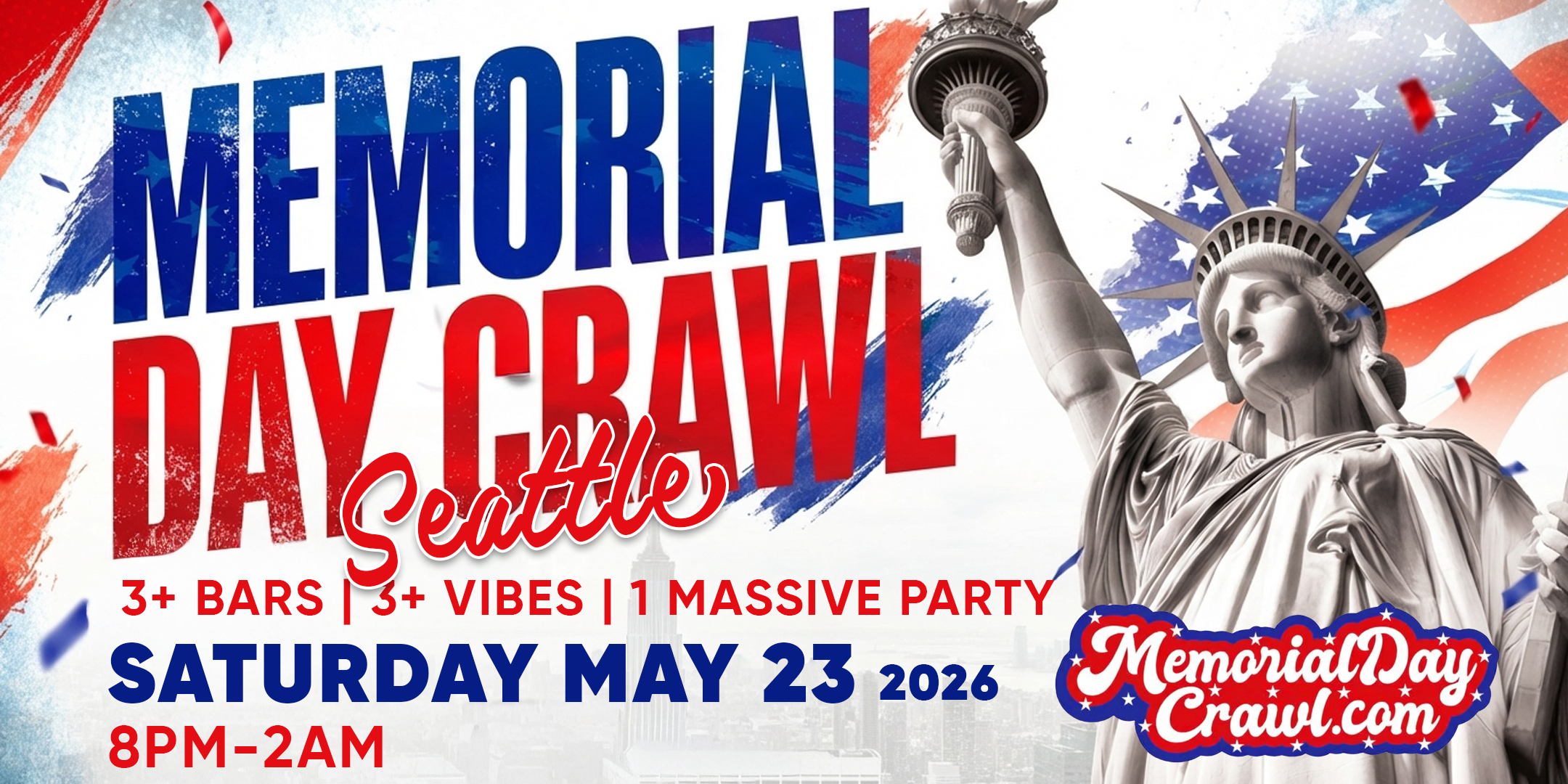 Seattle Memorial Day Bar Crawl 2026 | Nightspotters